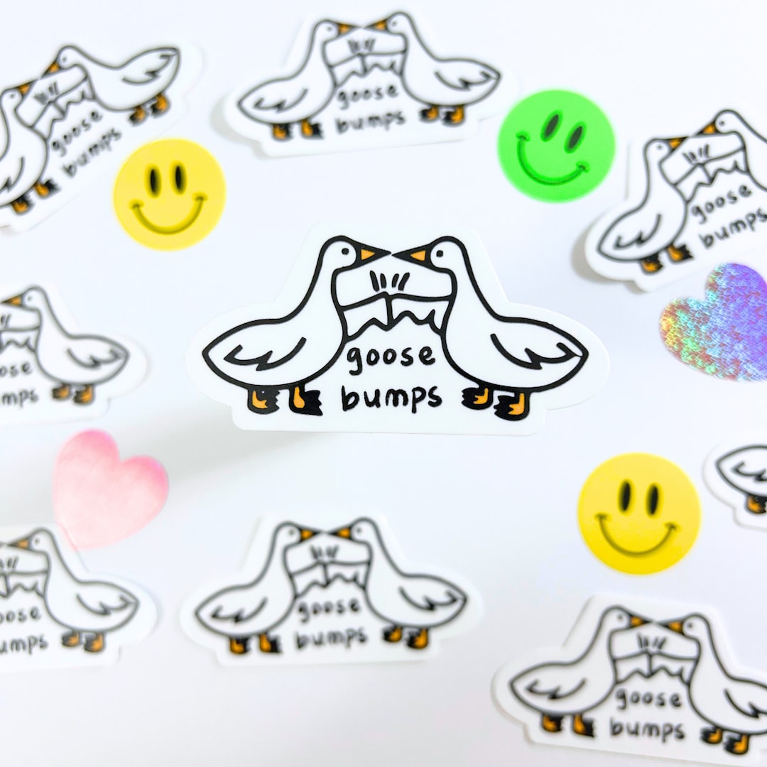 Goose Bumps Sticker - Funny Silly Goose Juice Pun Water Bottle Sticker ...