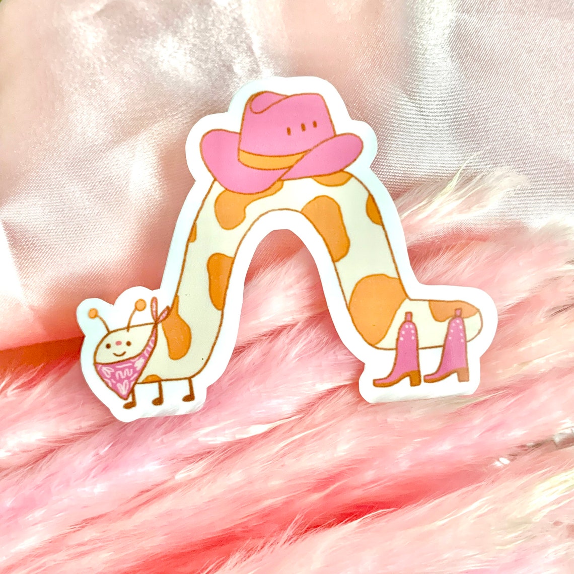 Cowboy Caterpillar Sticker Yee Haw Cowboy Animal Stickers - Etsy