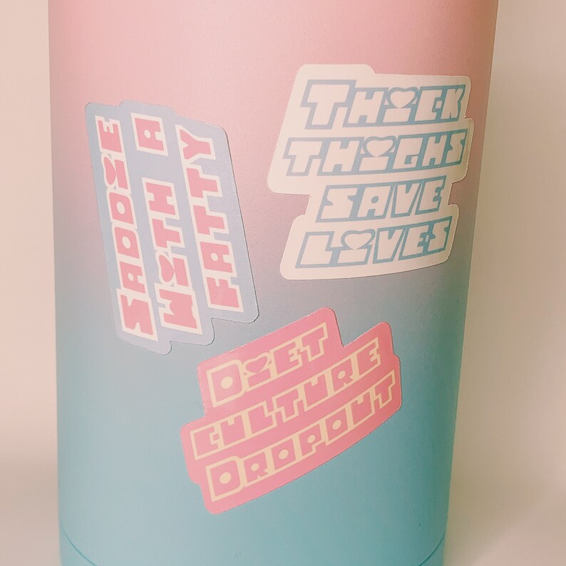 Saddie With a Fatty Aesthetic Laptop Stickers Anti Diet - Etsy