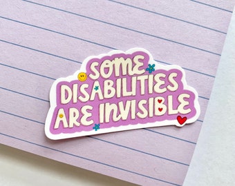 Hidden Disability Awareness Sticker, Waterproof Sticker, Mental Health ...