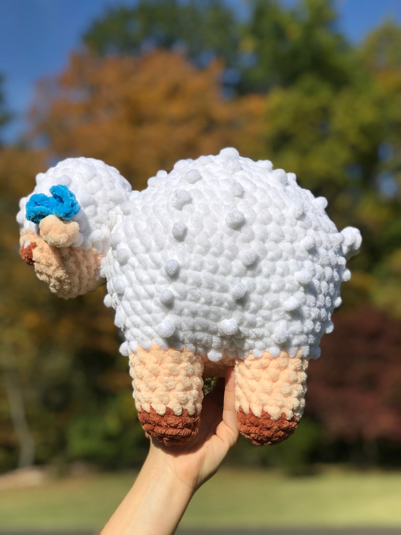 JUMBO Crochet Sheep Plushie Fluffy Sheep Plush Fuzzy Sheep - Etsy