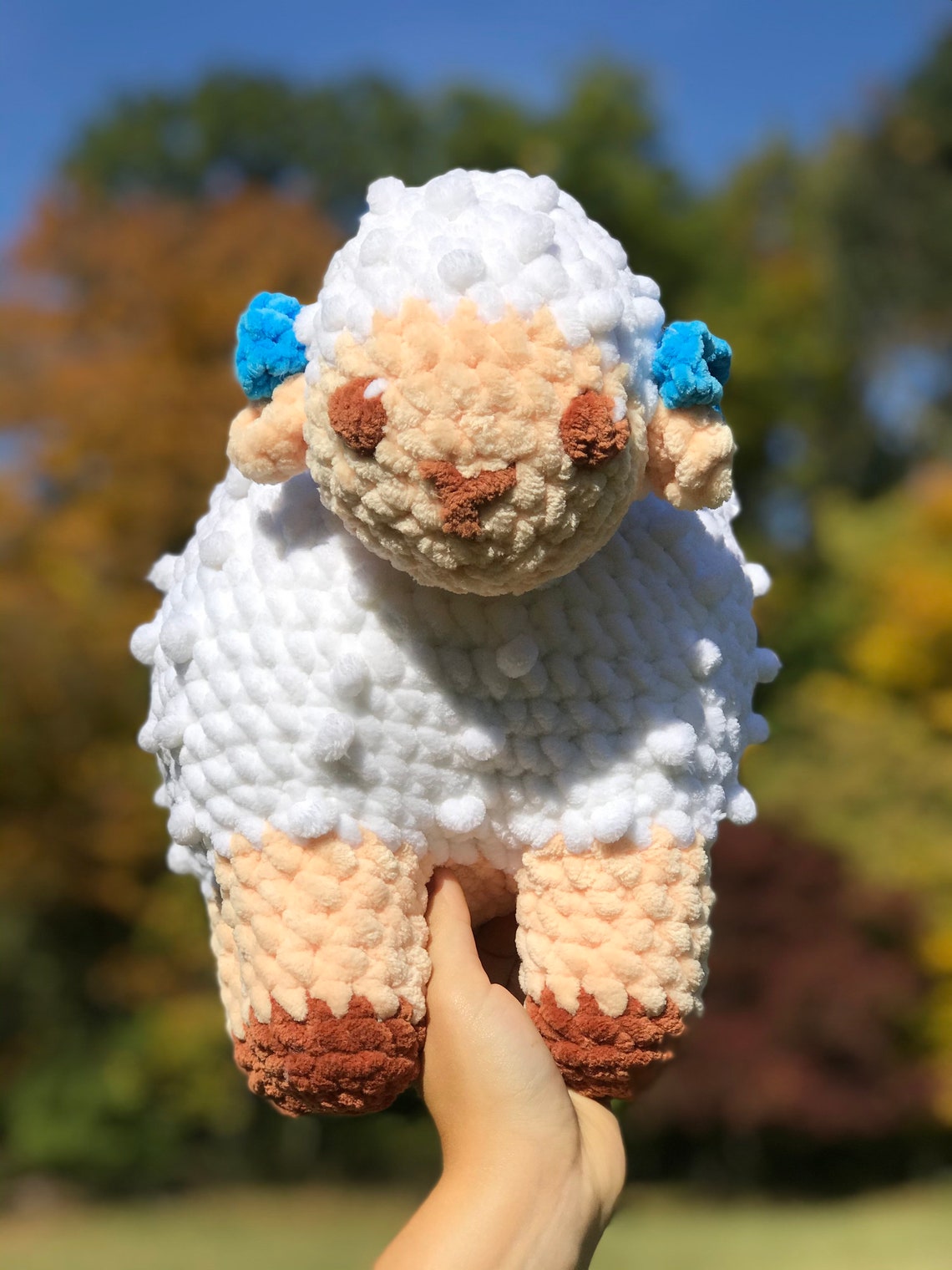 JUMBO Crochet Sheep Plushie Fluffy Sheep Plush Fuzzy Sheep - Etsy