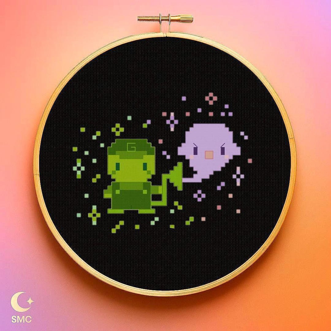 Spooky Ghost Cross Stitch Pattern: Goo and Boo (digital PDF) - Etsy