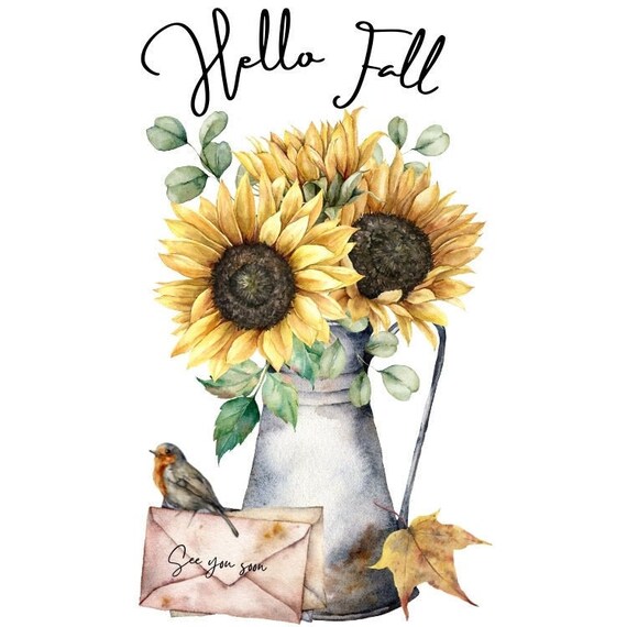 Sunflower Hello Fall - Etsy