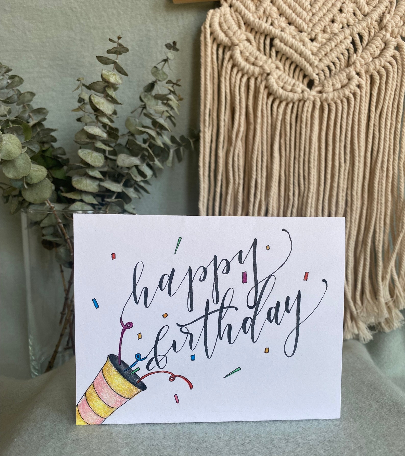 Confetti Birthday Card - Etsy