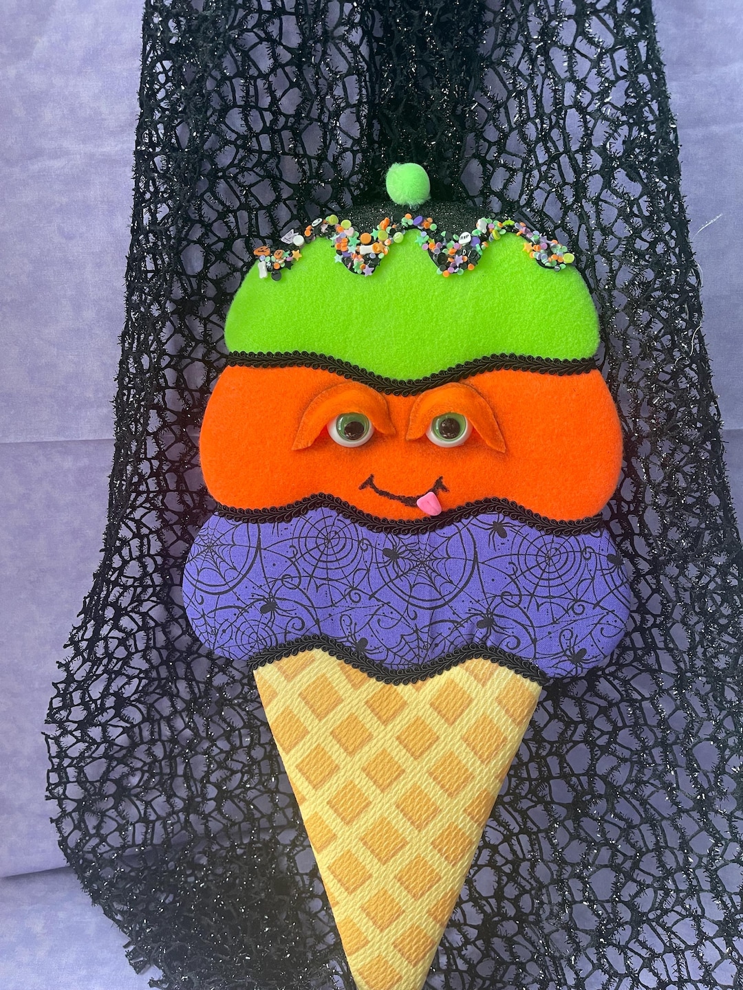 Halloween Spooky Ice Cream Cone Wreath Attachment. - Etsy