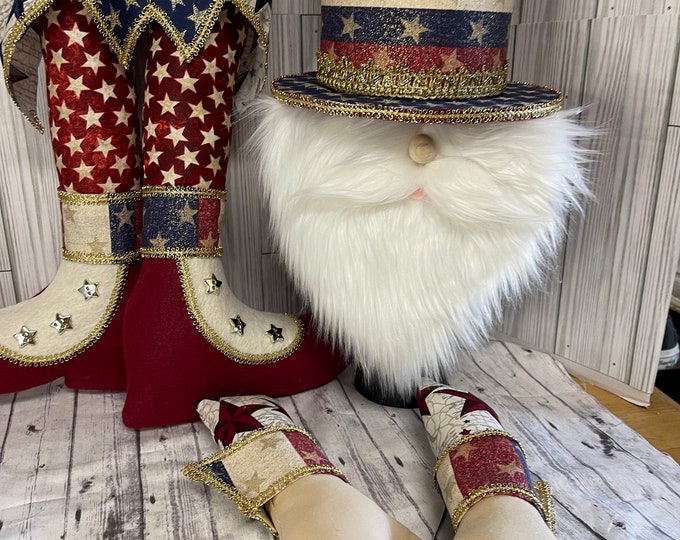 Patriotic Uncle Sam Mannequin Head Wreath, Patriotic Grapevine Wreath ...