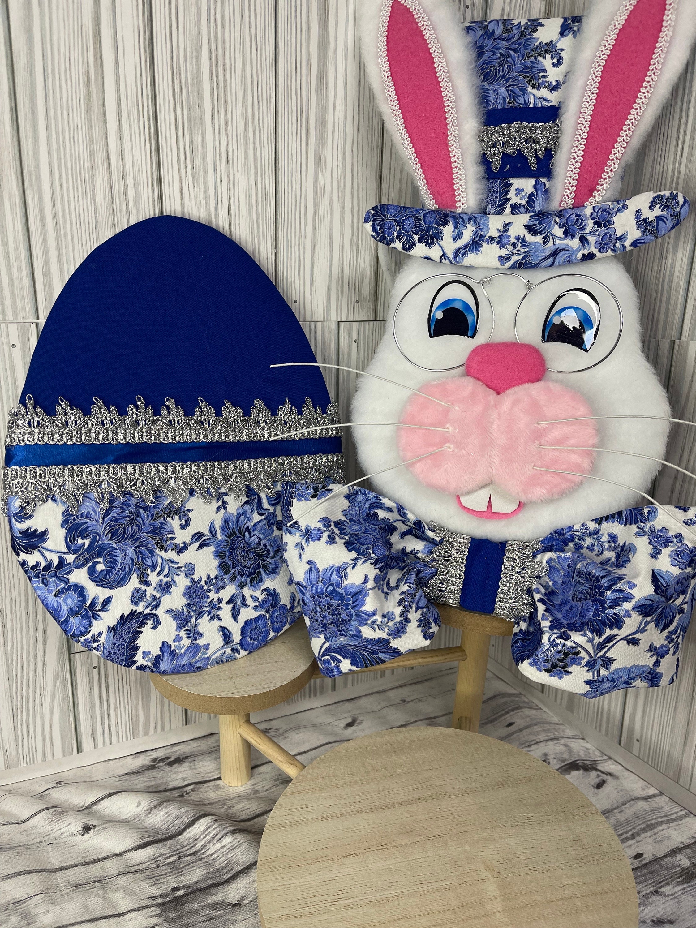 Easter Bunny Wreath Attachment Top Hat Bunny Attachment Easter Wreath ...