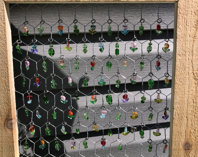 Chicken Wire Suncatcher, Framed Chicken Wire, Framed Suncatcher, Wired ...