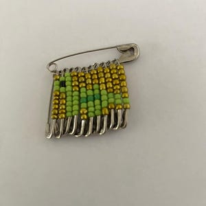 Beaded Safety Pins Brooch Animal Pins SET of All 5 Cow, Bear, Alligator ...