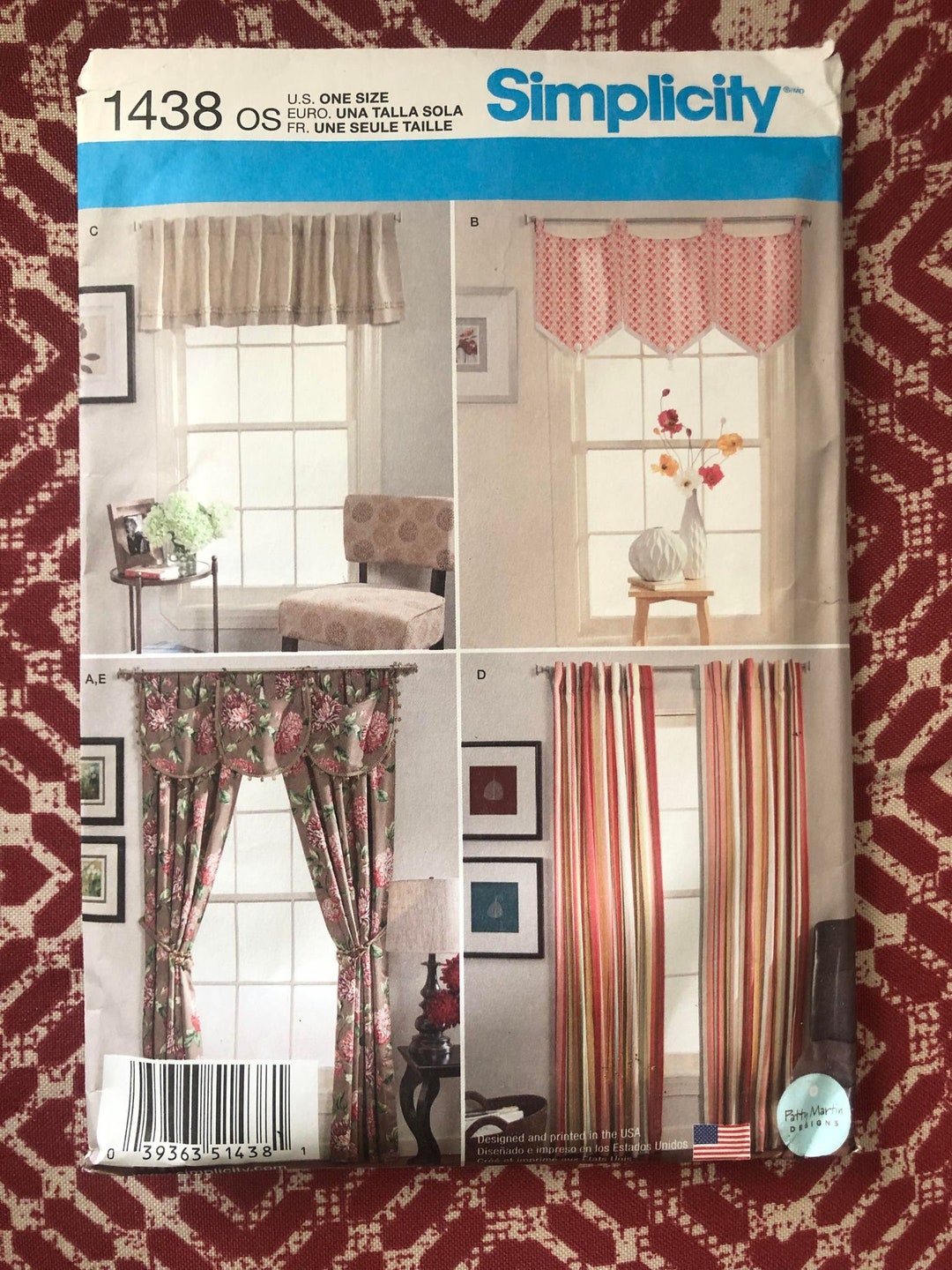 Simplicity Pattern 1438 Window Treatments Curtains , Valance, Drapes - Etsy