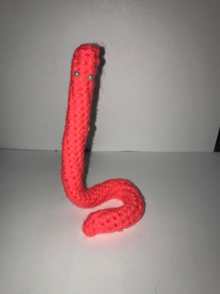 Worm Farm Friends-neon Worm Poseable Crochet Worm Buddy - Etsy