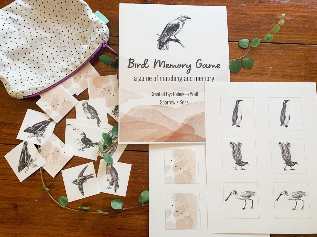 Bird Memory Game | Preschool, Homeschool, Minimalist, Educational ...