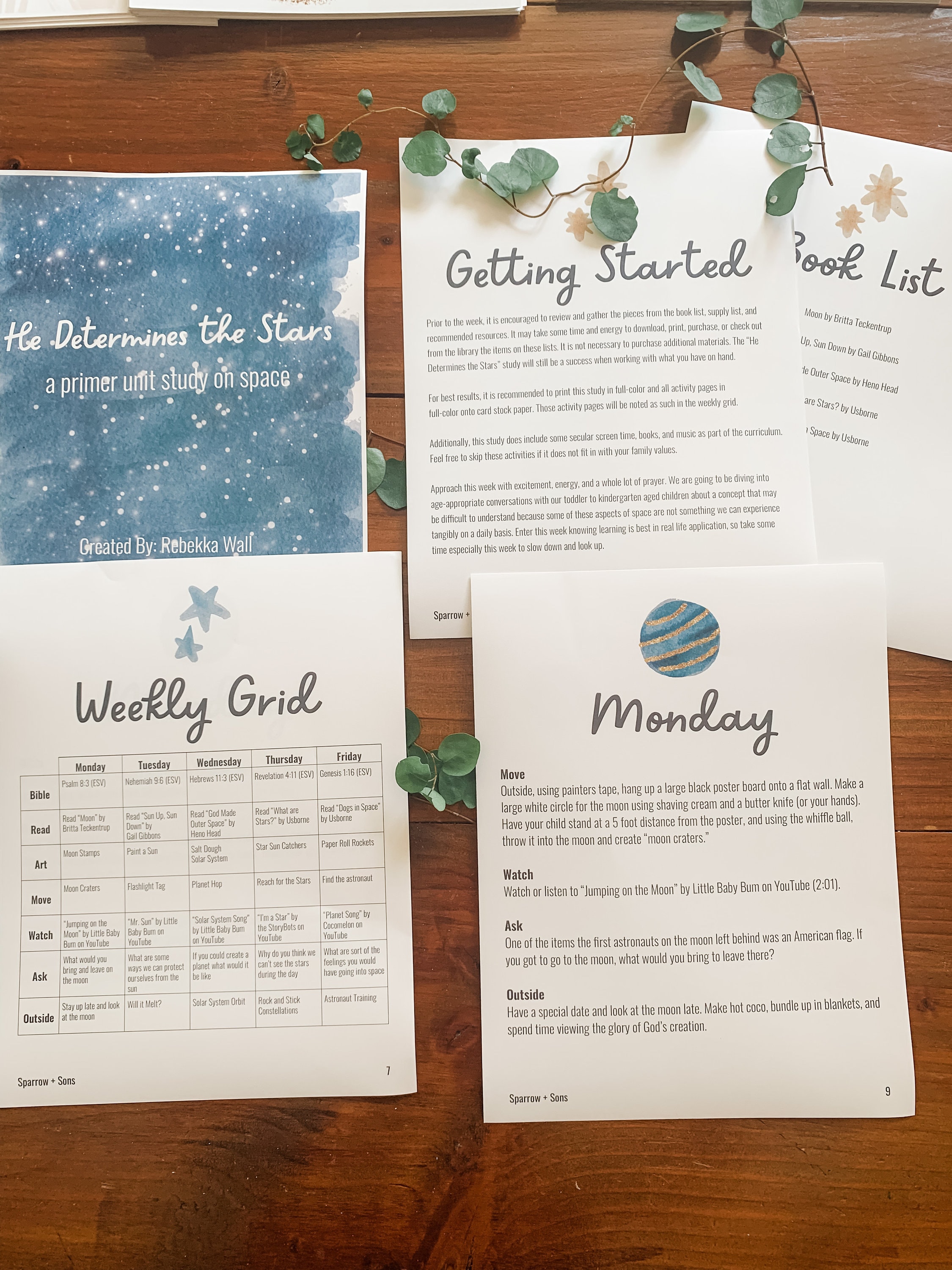 Space Unit Study | Preschool, Homeschool, Christian, Minimalist, Boho ...