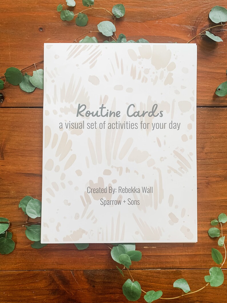 Daily Routine Cards | Preschool, Homeschool, Chores, Minimalist, Boho ...