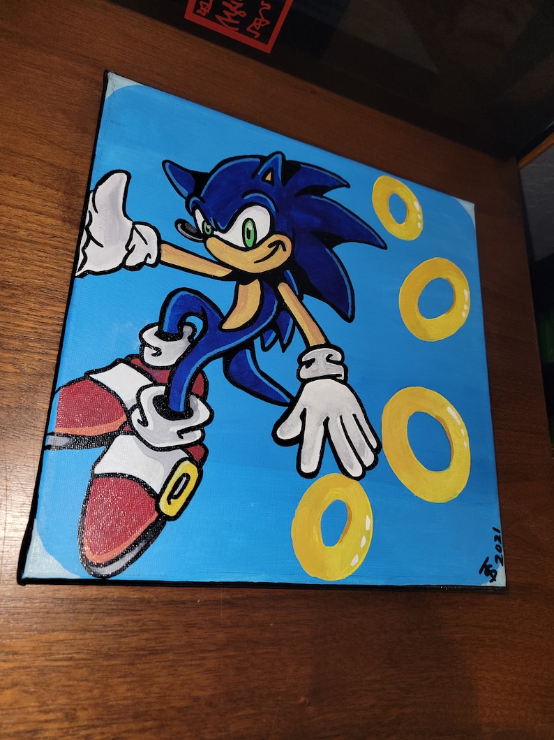 Sonic the Hedgehog Painting - Etsy