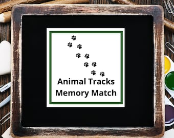 Animal Tracks Memory Match - Etsy