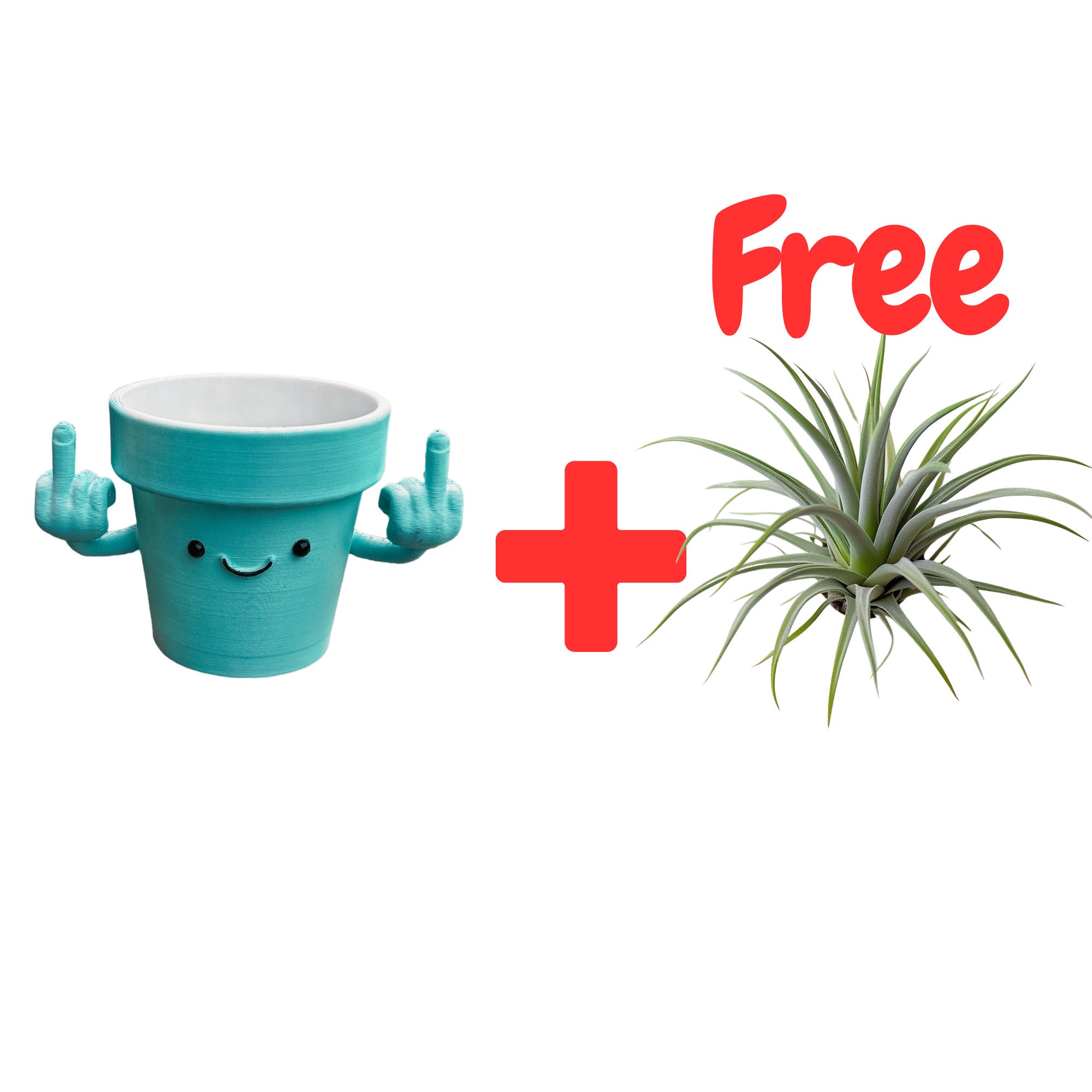 Cheerful Middle Finger Plant Pot Funny, Unique, Playful, Decorative ...