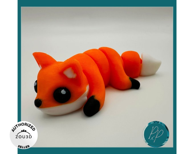 Fox-3d Printed Articulating Fidget Animal - Etsy