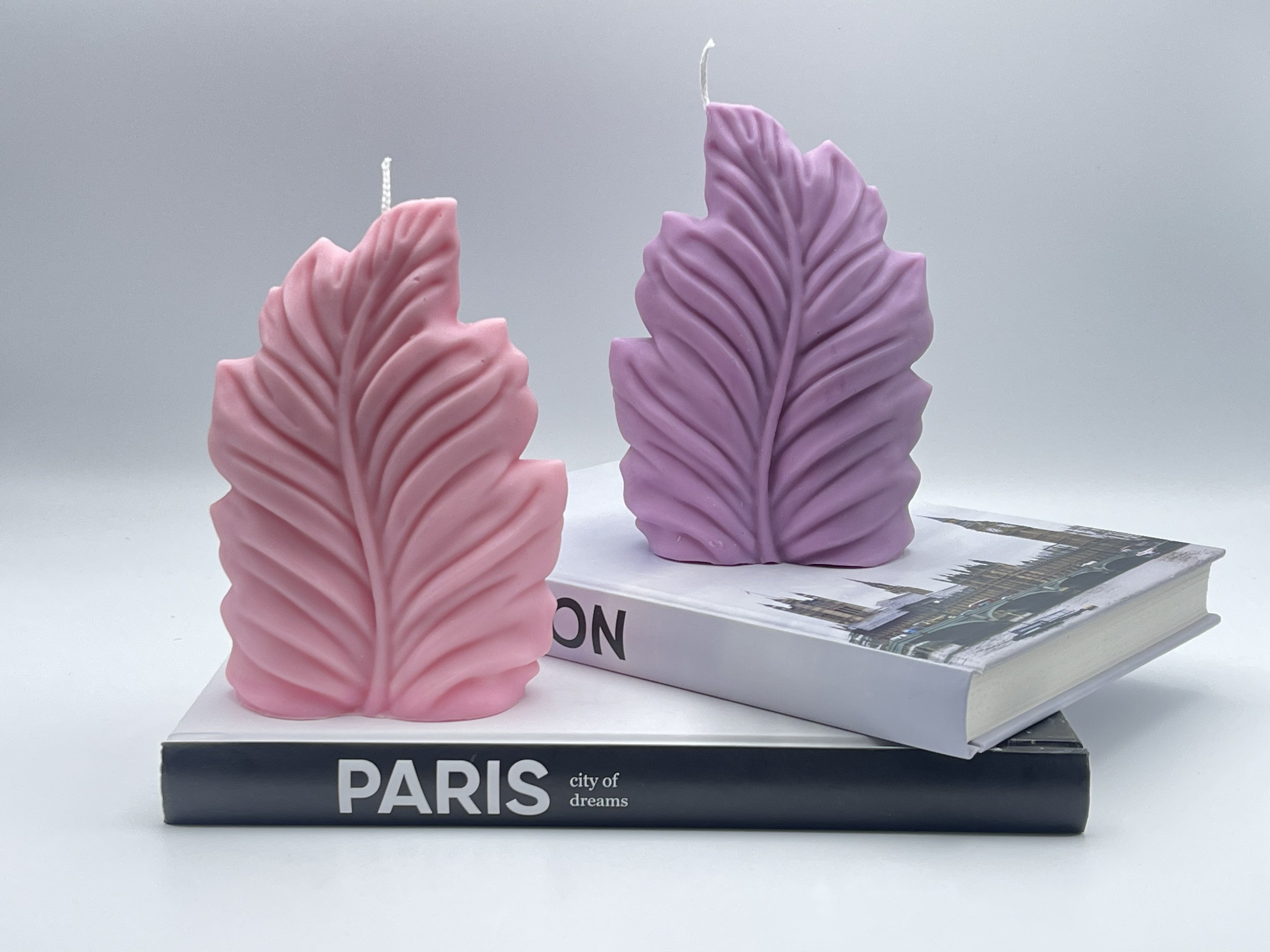 Leaf Pillar Candle Leaf Shape Sculpture Candle Luxury - Etsy