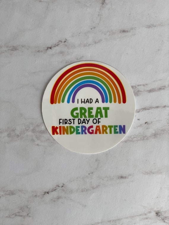 First Day of Kindergarten Vinyl Sticker Inspirational - Etsy