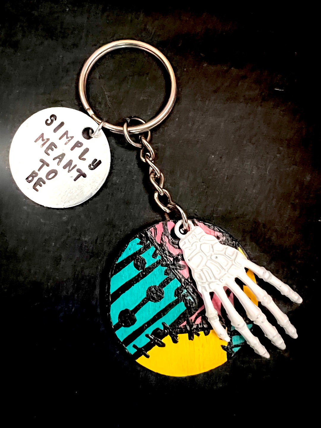 Jack and Sally Inspired Nightmare Before Christmas Keychain - Etsy