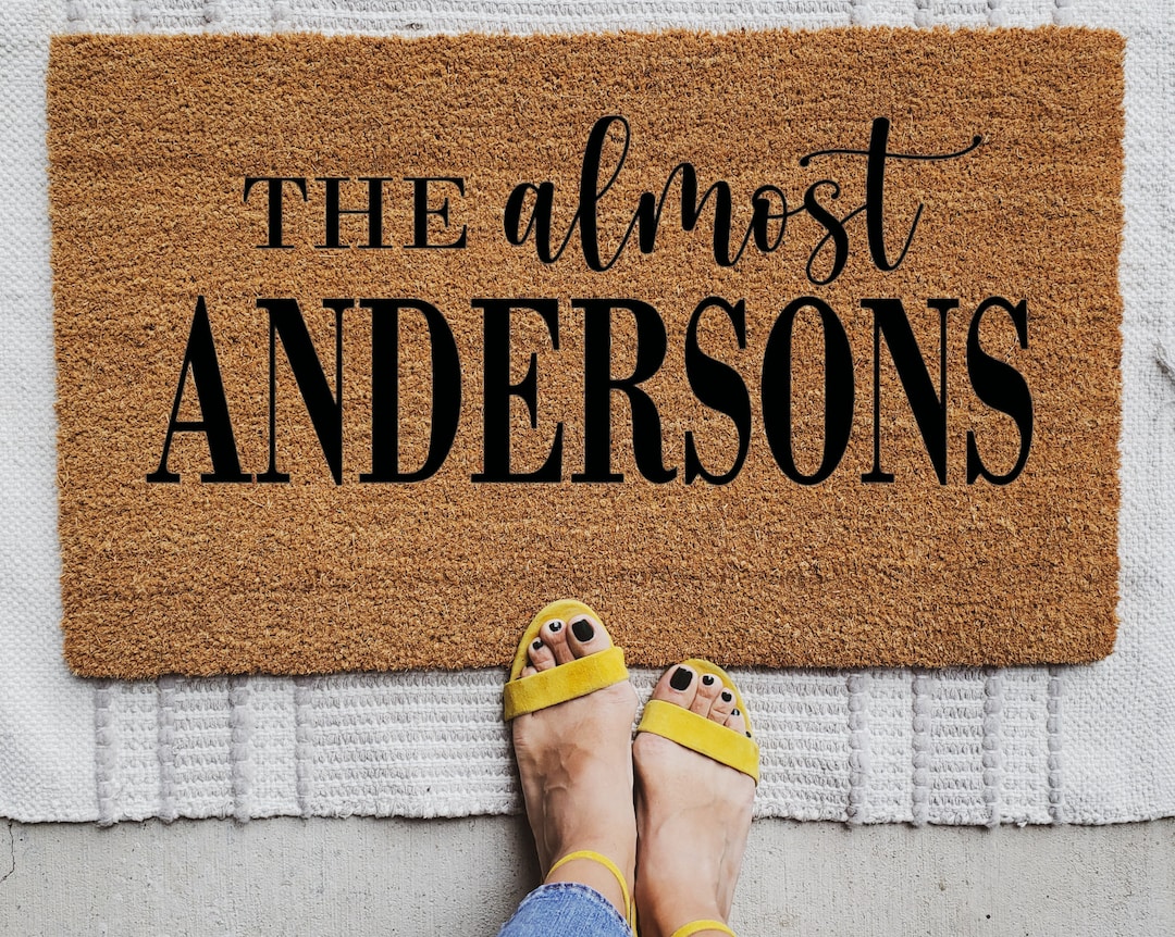 Custom Last Name Door Mat, Personalized Gift, Wedding Shower Gift ...
