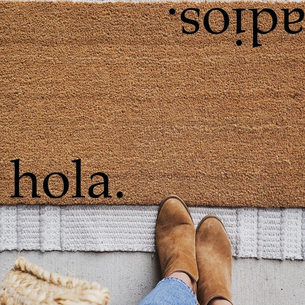 Hola Welcome Mat - Etsy