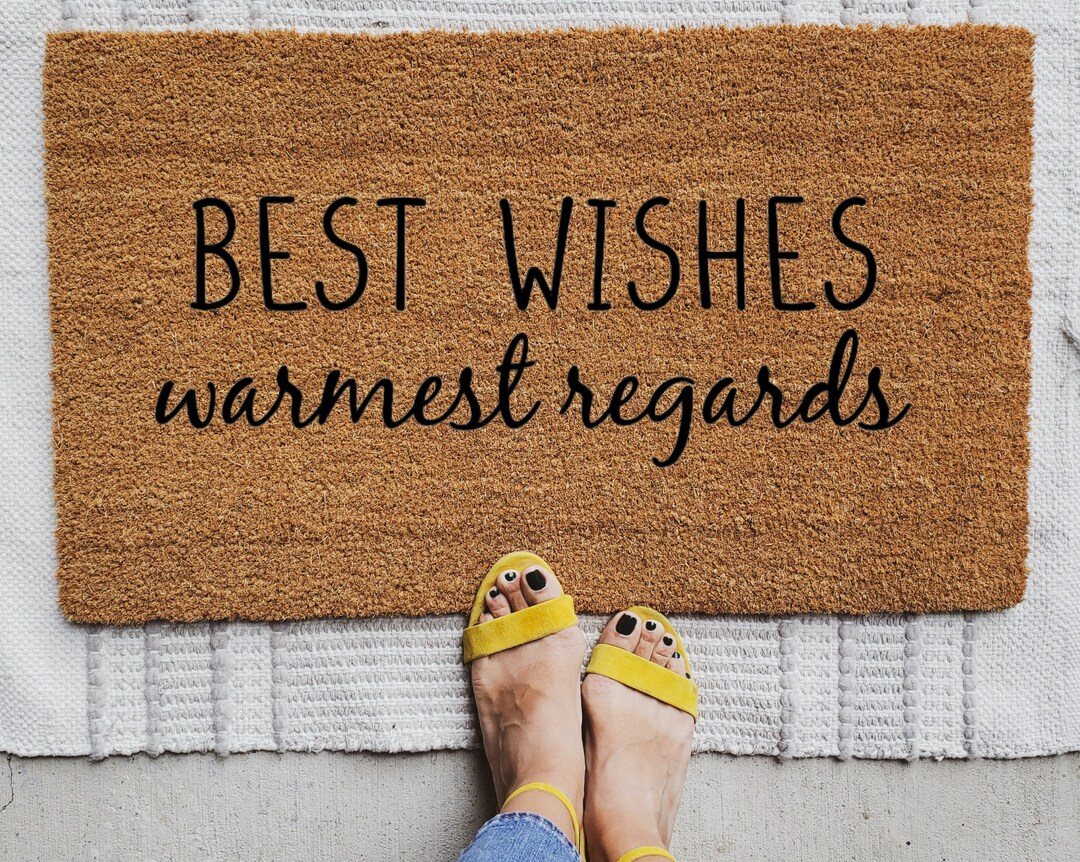Best Wishes Warmest Regards Doormat, Schitt’s Creek Door Mat, Custom Ew ...