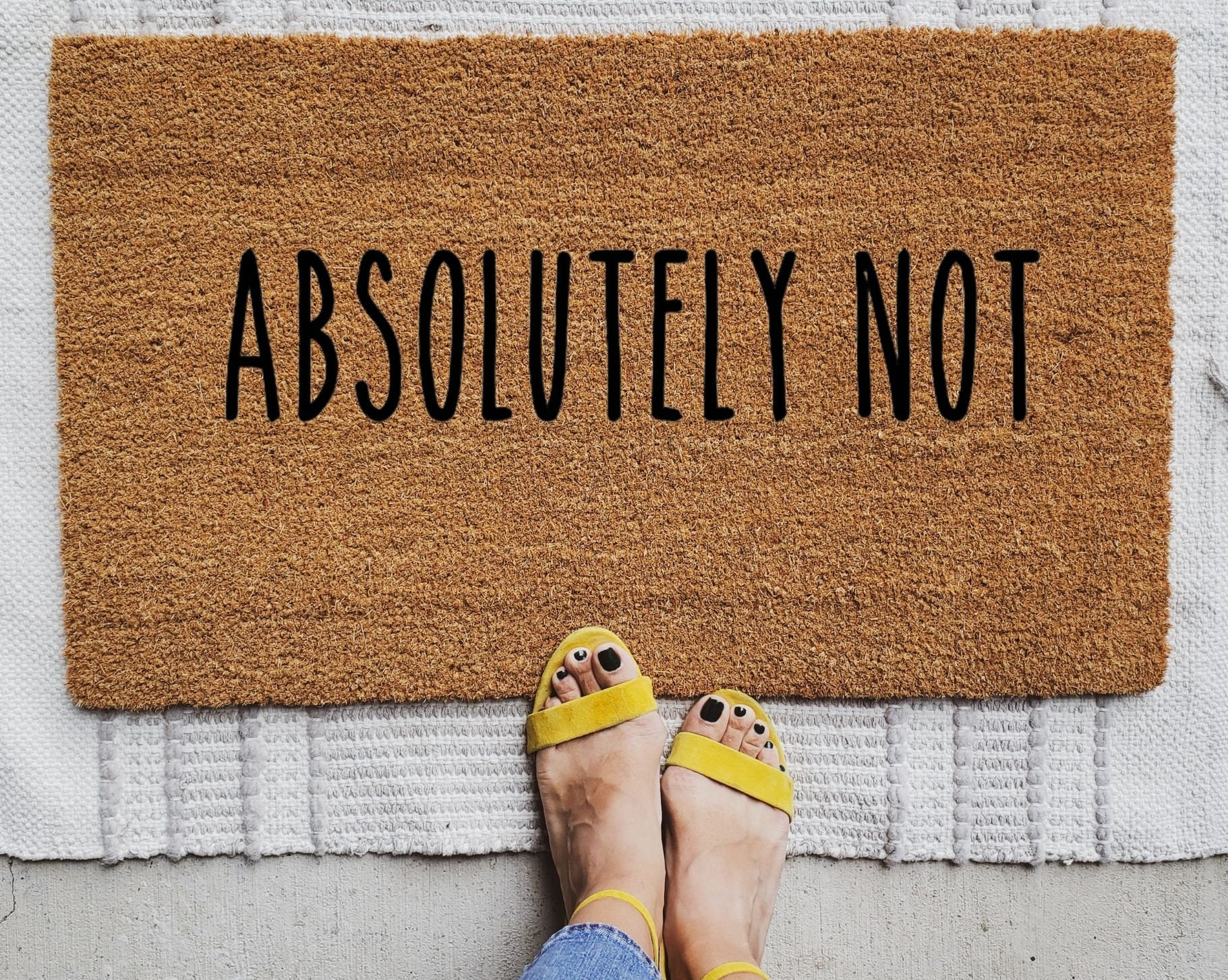 Absolutely Not Welcome Mat Personalized Door Mat Custom - Etsy