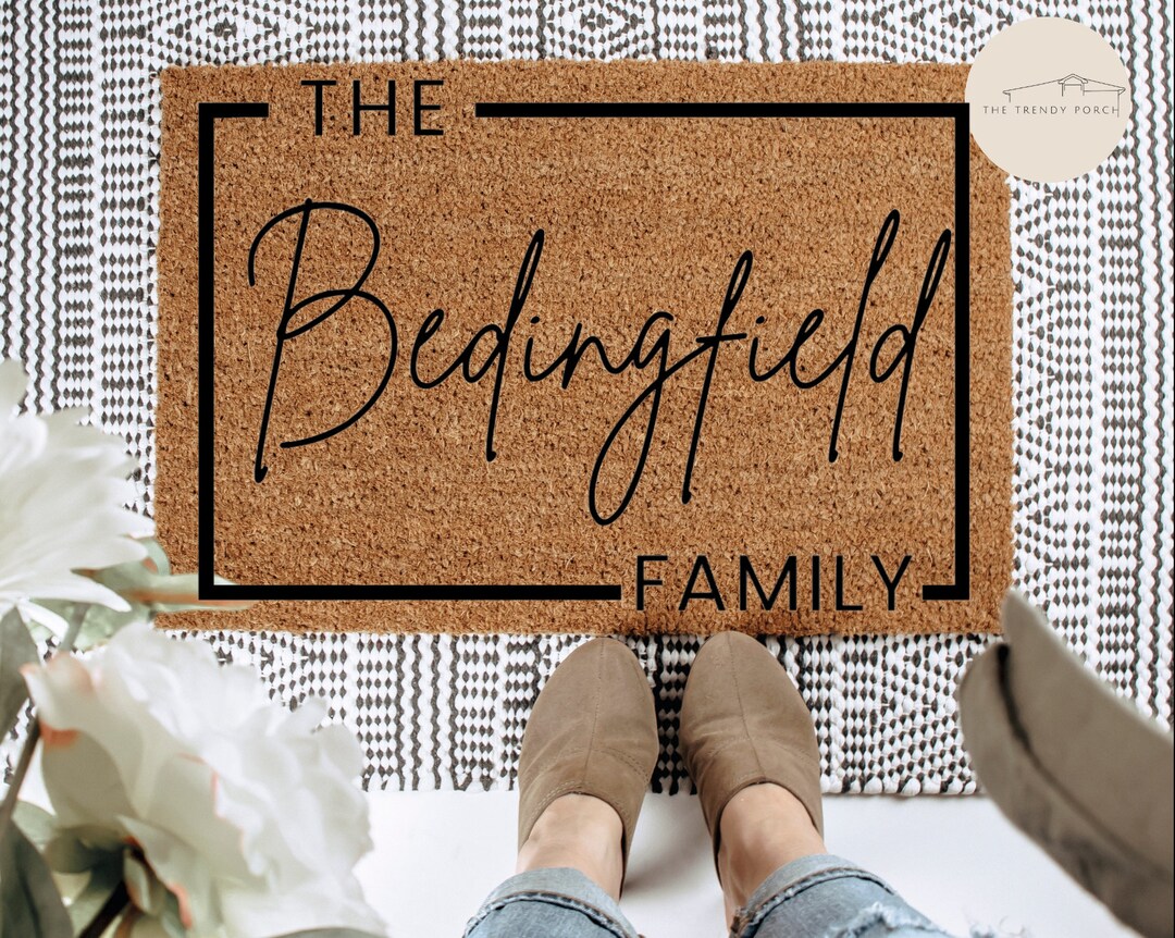 Custom Door Mat Outdoor, Last Name Doormat, Front Door Decor ...