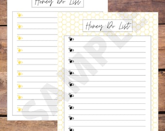 Honey Do List Printable PDF Download - Etsy