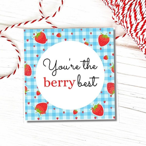 You're the Berry Best Tag Instant Download Printable Cookie Packaging ...