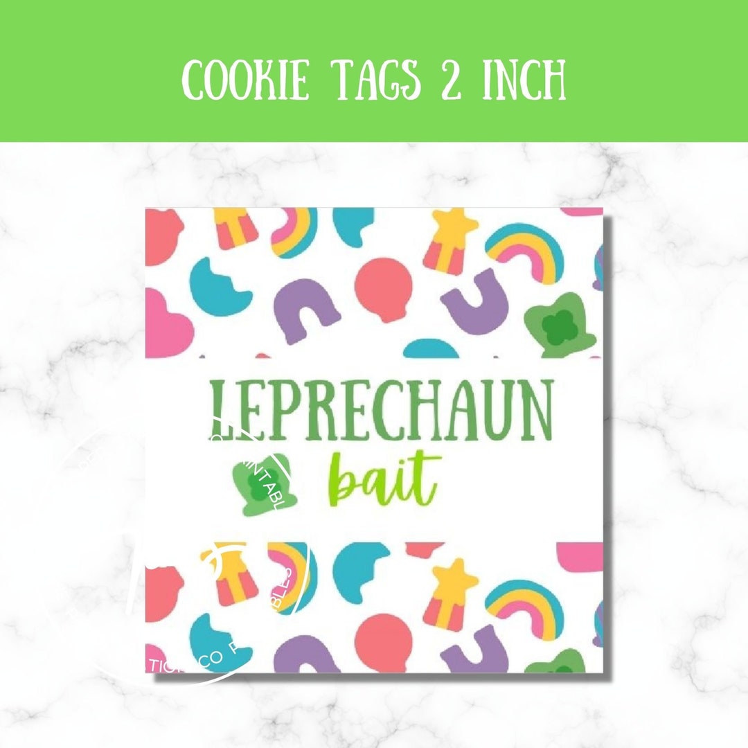 Leprechaun Bait Printable Square St. Patrick's Day Cookie Tag 2 In ...