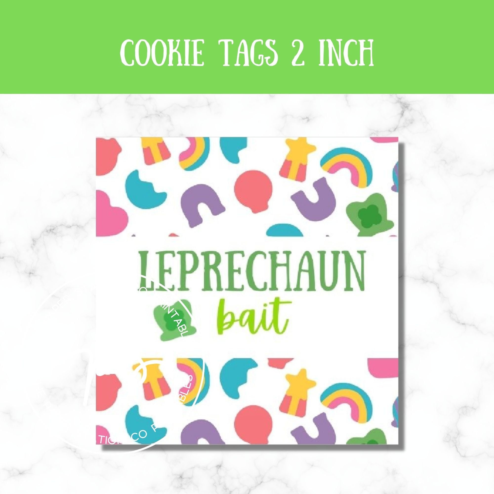 Leprechaun Bait Printable Square St. Patrick's Day Cookie Tag 2 In ...