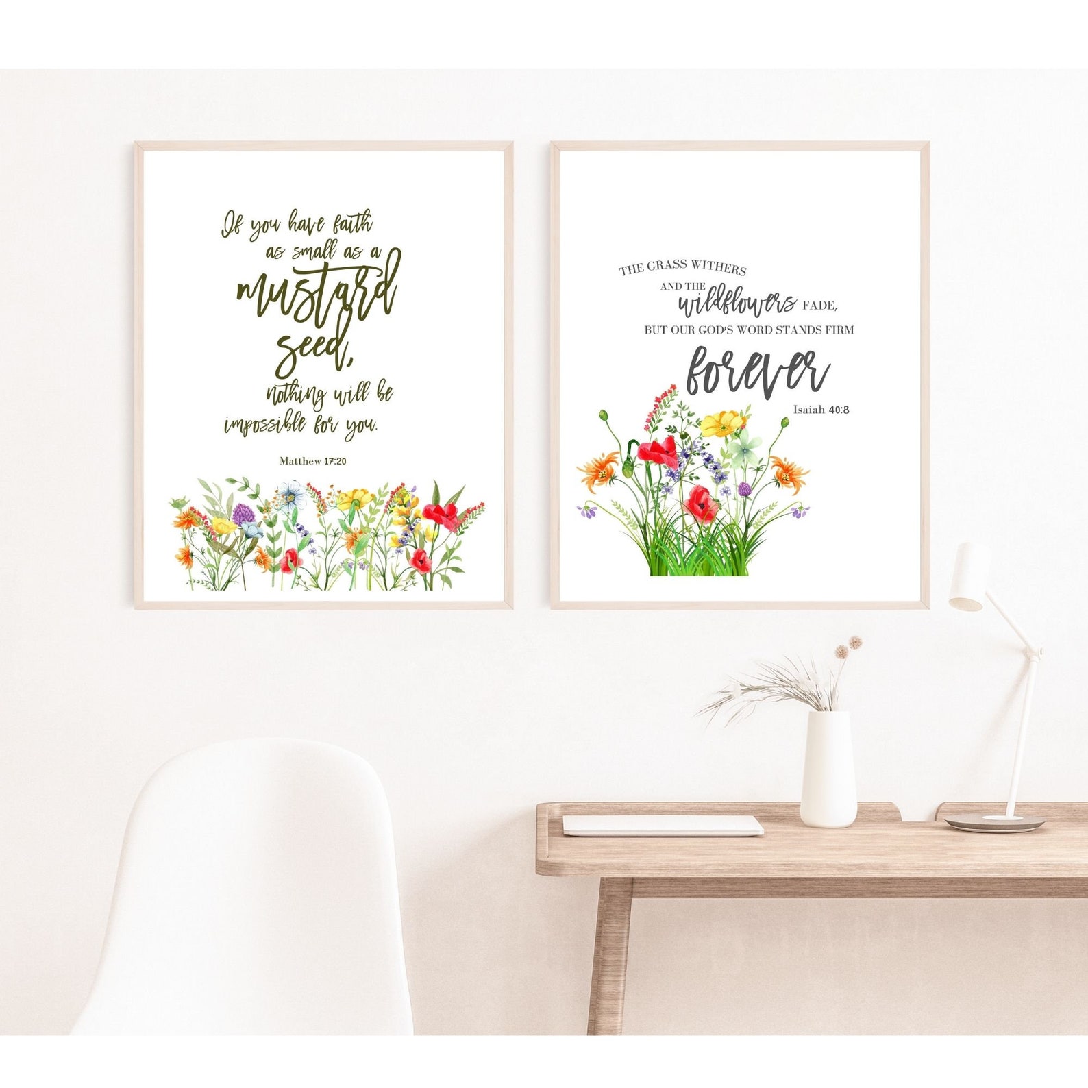 Colorful Scripture Bible Verse Wall Art Isaiah 40:8 Print | Etsy