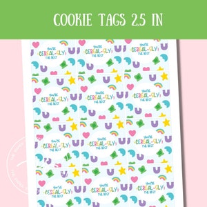 Printable Cookie 2.5 In, St. Patrick's Day Cookies, Cereal-sly the Best ...