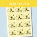 Bee Mine Printable Square Cookie Tag 2.5 In, Instant Download, Cookie ...