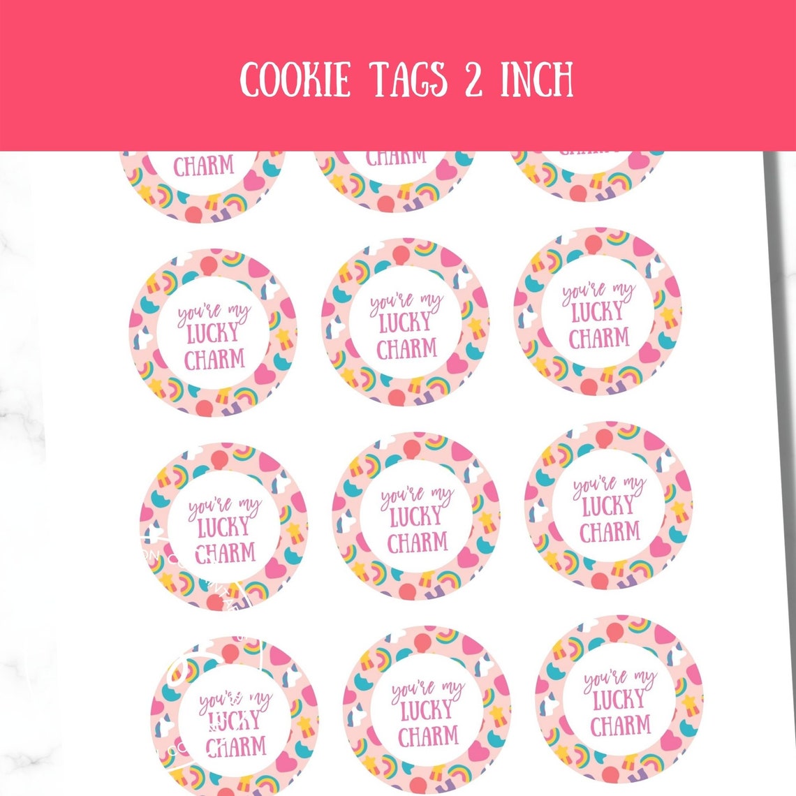 You're My Lucky Charm Printable Cookie Tag 2 In, St. Patrick's Day ...