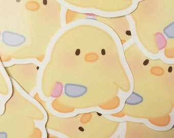 Chicken With Knife Sticker - Etsy