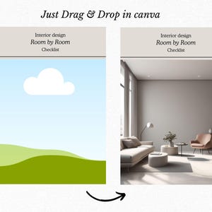 Editable Interior Design Checklist Template Canva Room by Room List ...
