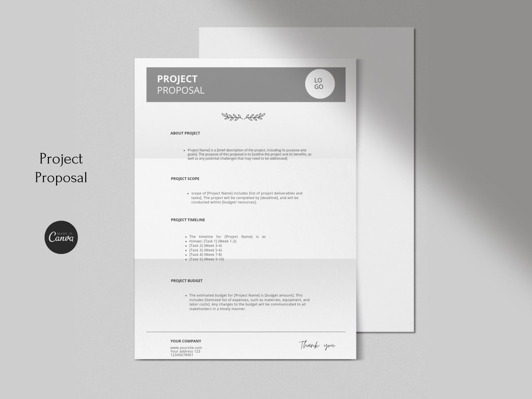 Project Proposal Basic 1 Page Simple Project Proposal Template Basic ...