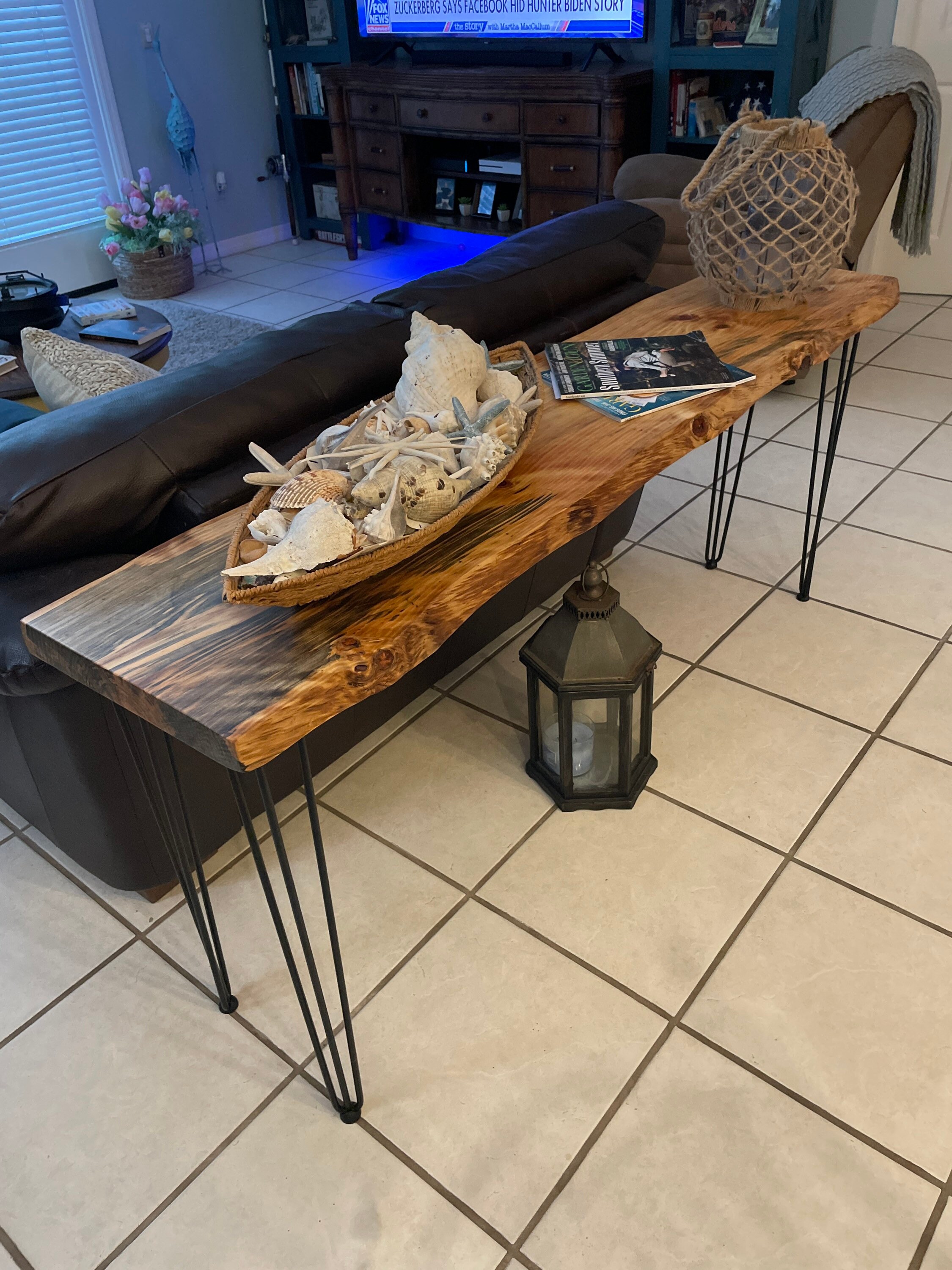 Live Edge Console/sofa Table - Etsy