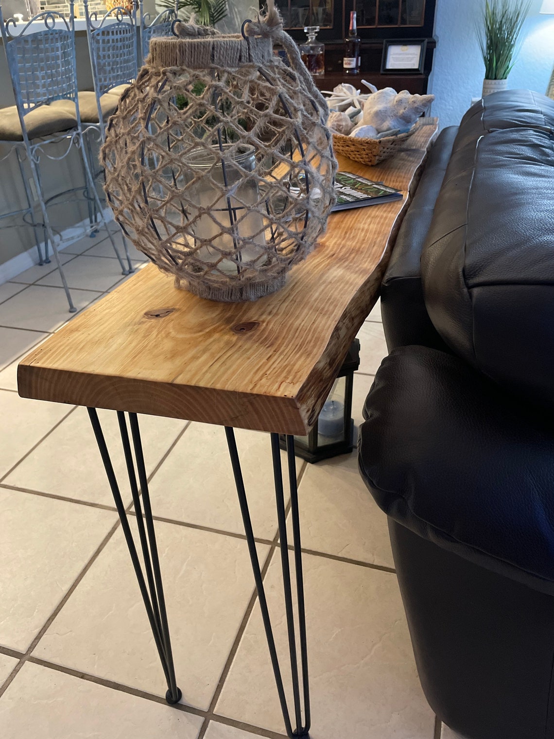 Live Edge Console/sofa Table - Etsy Live Edge Console/sofa Table - Etsy