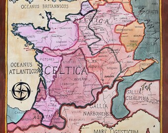 Prints Gaules Roman Towns in Europe 1683 Manesson Mallet Ancienne Gaule ...