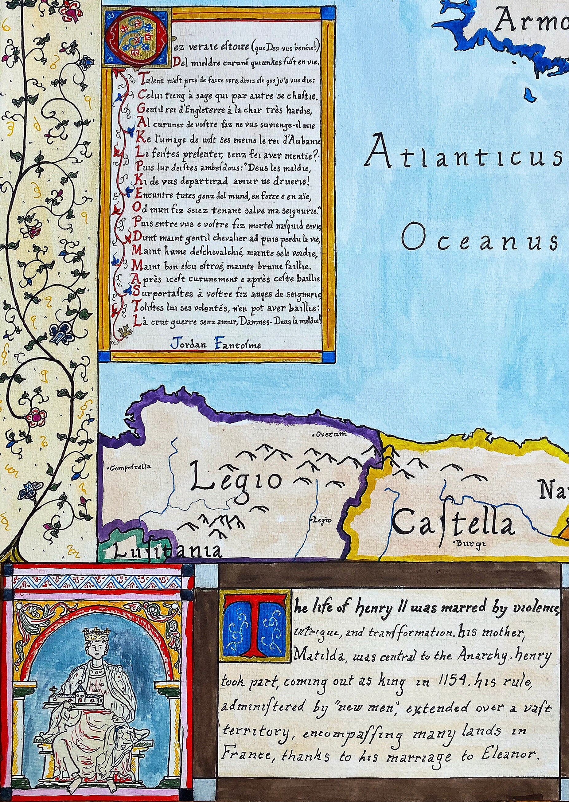 Henry II Map; Angevin Empire; Medieval Western Europe Map - Etsy