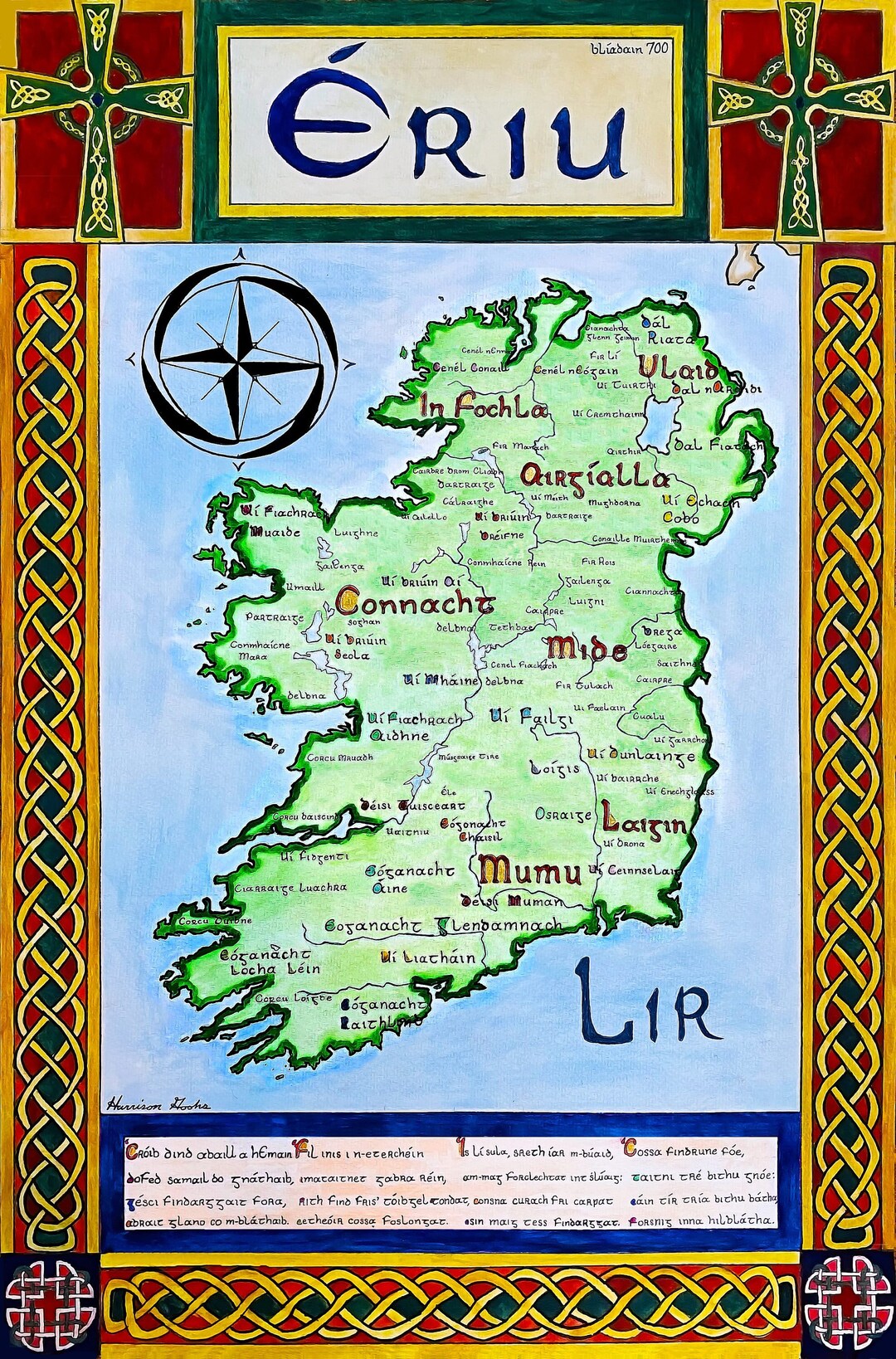 Map of Medieval Ireland - Etsy