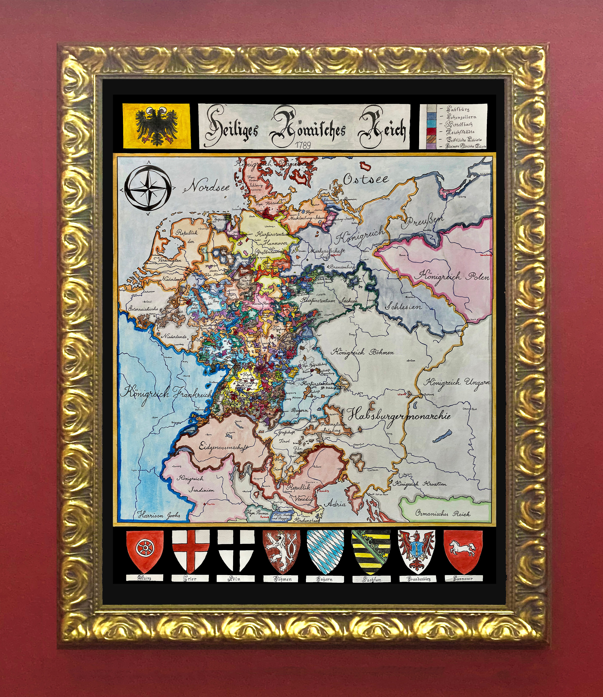 Holy Roman Empire Map 1789; Central Europe Before the French Revolution ...