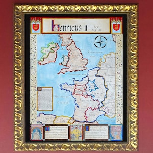 Henry II Map; Angevin Empire; Medieval Western Europe Map - Etsy