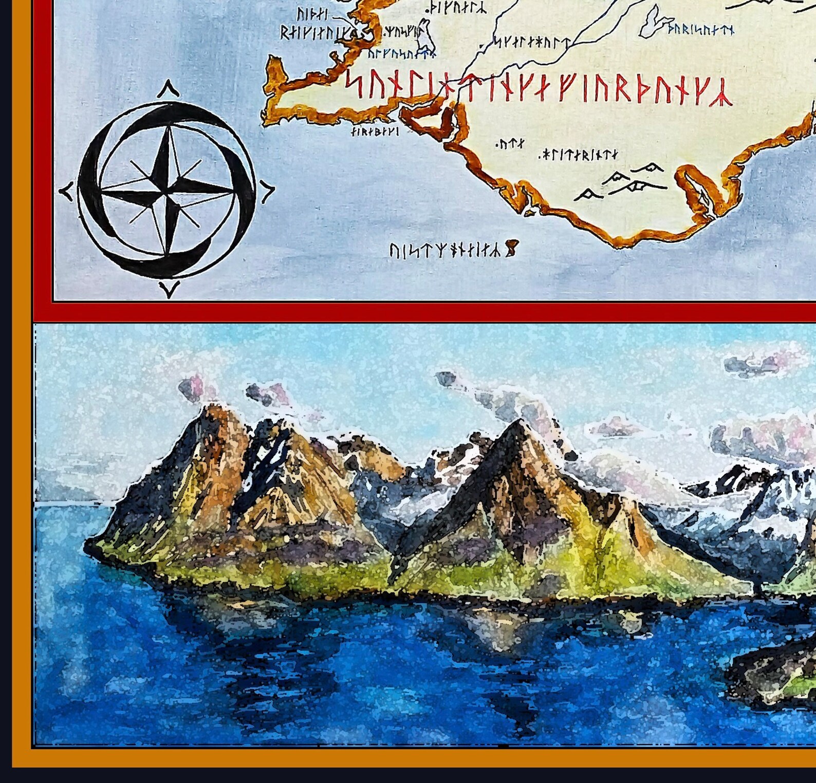 Map of Medieval Iceland; Viking Age Iceland in Runes - Etsy